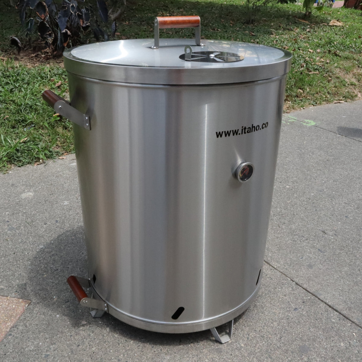 ASADOR DE BARRIL GRANDE 50 LB PARA NEGOCIO ACERO INOXIDABLE 304 – itaho